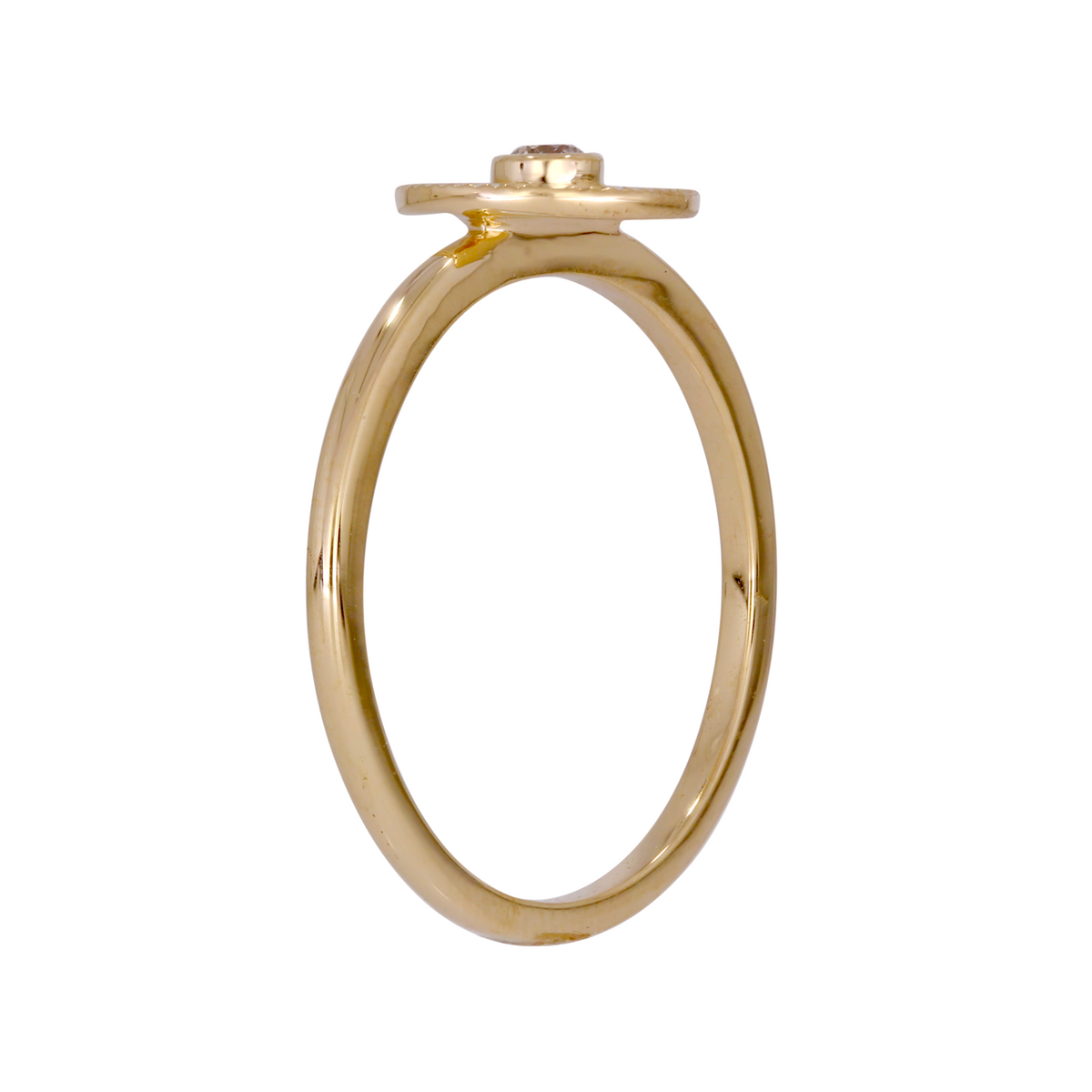 RFA19022. 14K Solid Gold Diamond Circle Ring