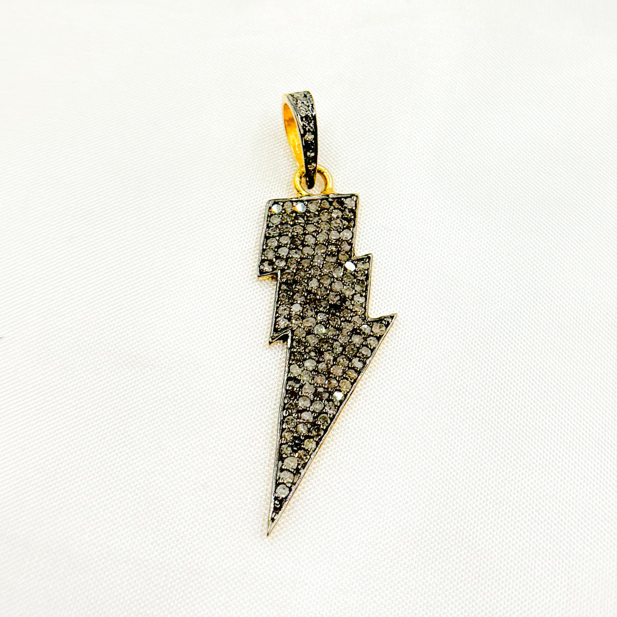 Diamond & Sterling Silver Thunder Bolt Pendant