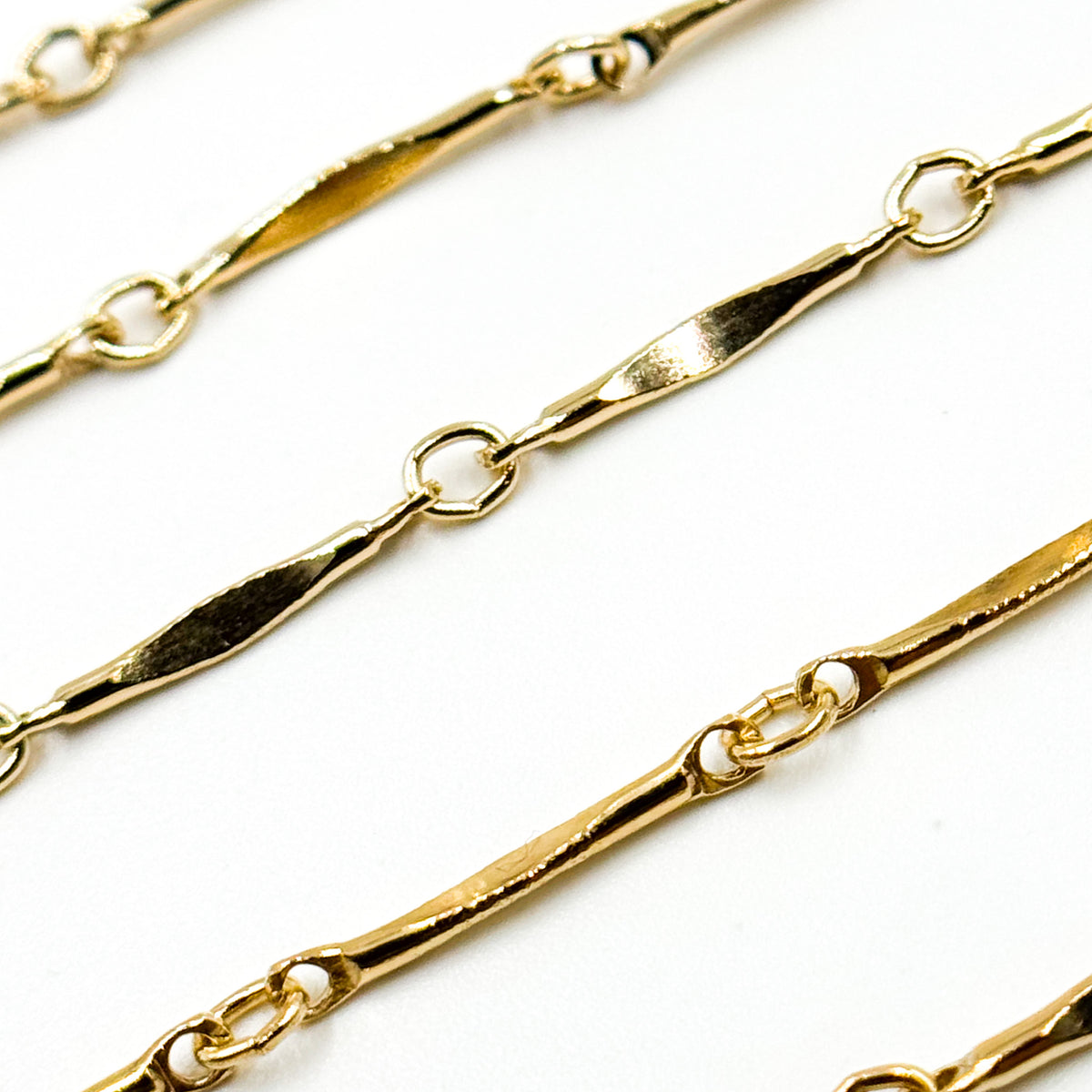 Buy Online Solid Yellow Gold Dapped Bar Chain