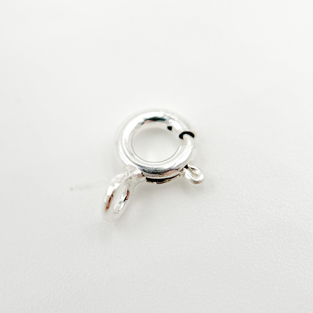 Buy Online 5MM White Sterling Silver Spring Ring Clasp