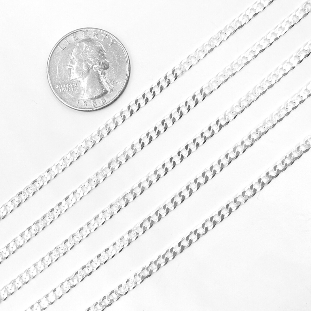 Buy Sterling Silver Flat Curb Chain