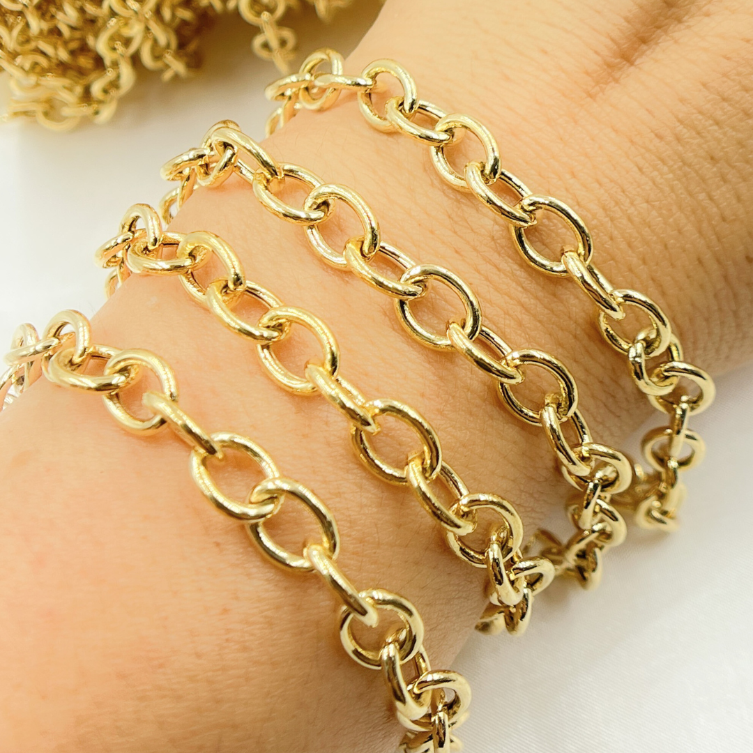 Buy Online 925 Silver Gold Plated Round Link Chain