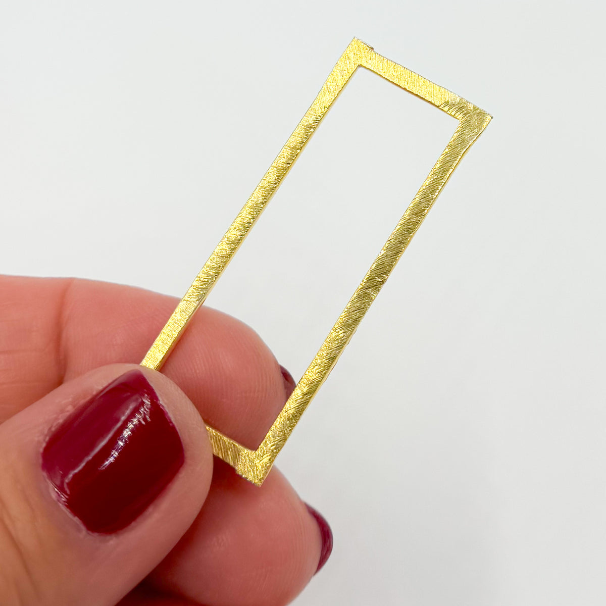 40MM Gold-Plated Brushed Rectangle Connector – Shop Online