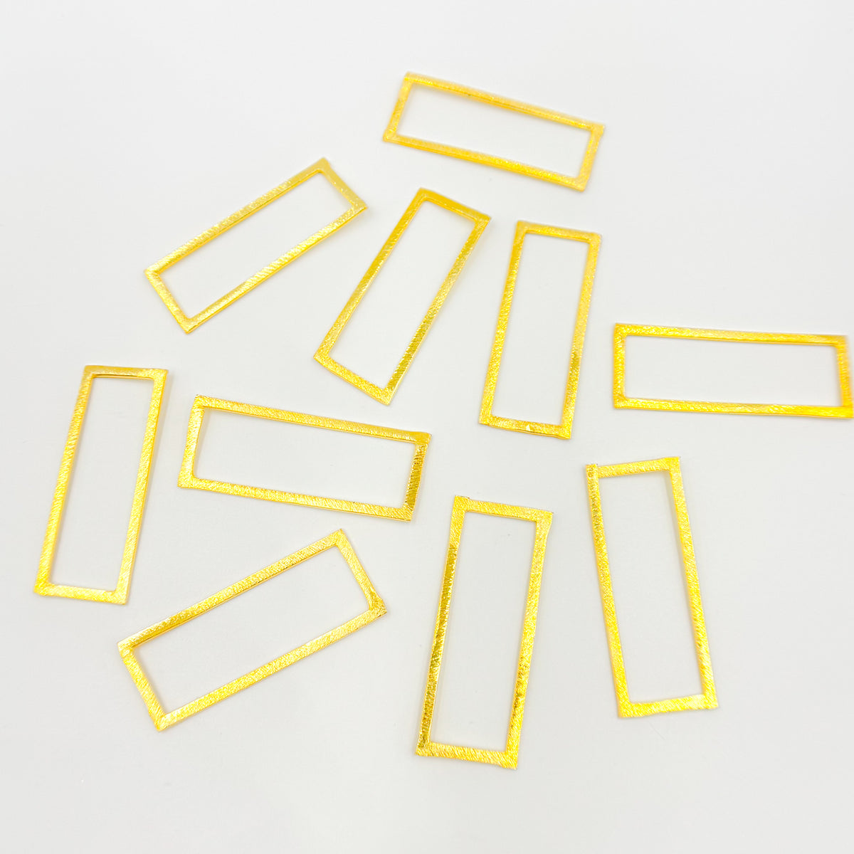 40MM Gold-Plated Brushed Rectangle Connector – Shop Online
