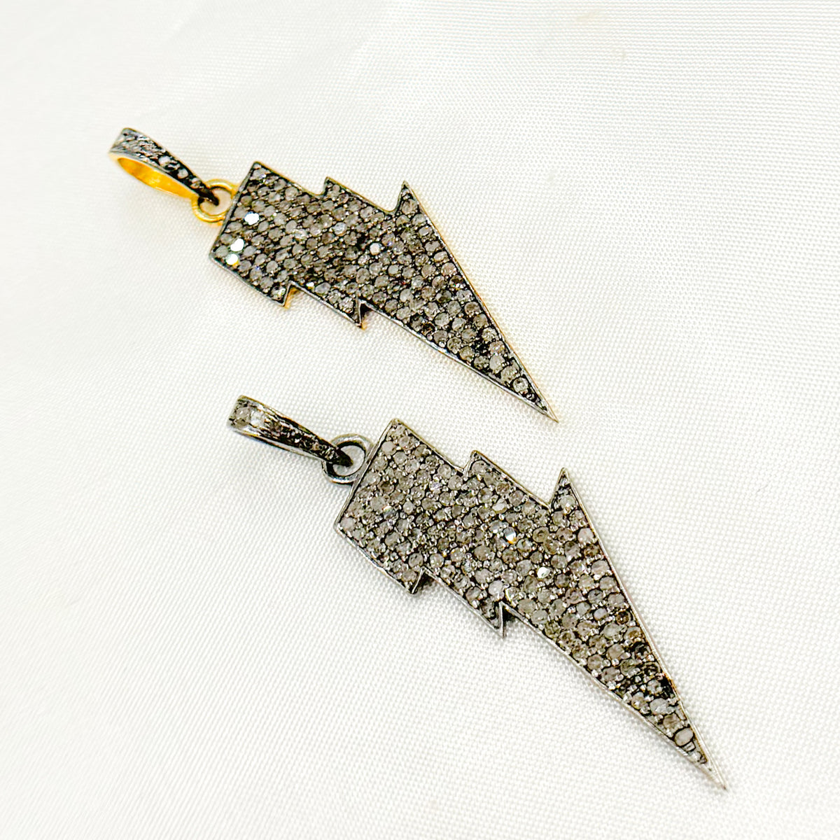 Diamond & Sterling Silver Thunder Bolt Pendant