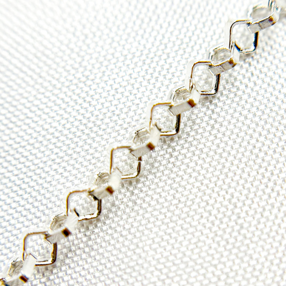 Buy Online Sterling Silver Diamond Shape Link Chain