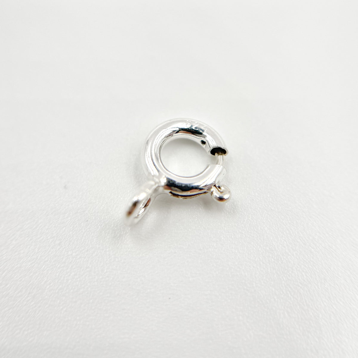 Buy Online 6MM White Sterling Silver Spring Ring Clasp